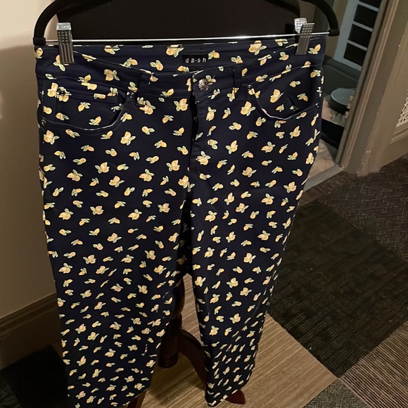 dash | Pants & Jumpsuits | Lemon Print Dark Midnight Baby Blue Almost ...